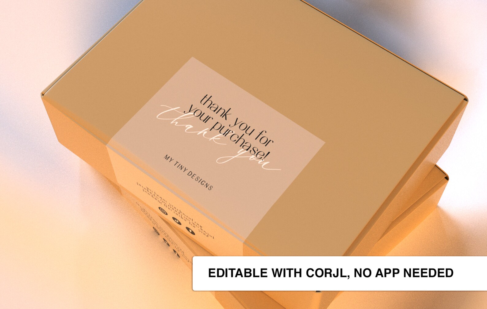 Box Packaging Label DIY / Editable Box Seal Sticker / DIY Packaging ...