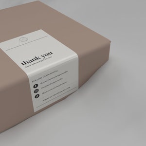 Editable Box Seal Sticker / Aesthetic Editable Packaging Label / DIY ...