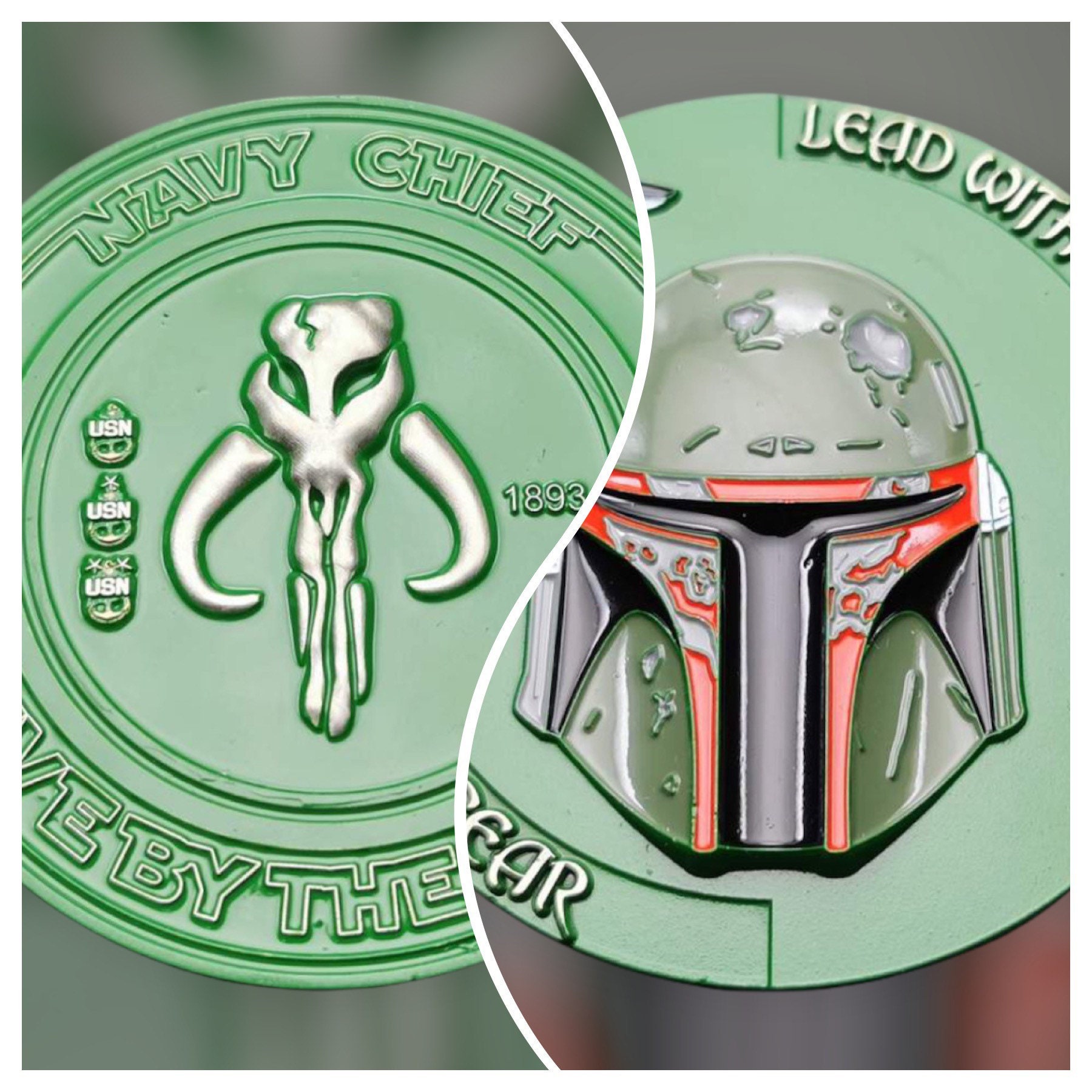 Collectibles Mandalorian Navy Chief Live by the creed Challenge Coin ...