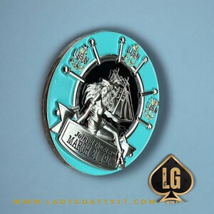 Chiefs and Coffee Mermaid Challenge Coin | Lady Goat | Navy Chief ...