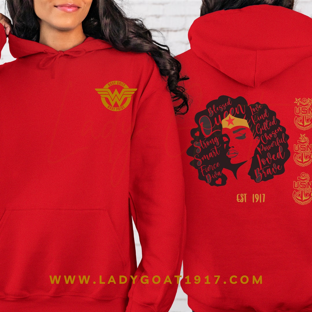 Lady Goat WW OG Diva Hoodie Navy Chief Chick Chief Gift for Chief Navy ...