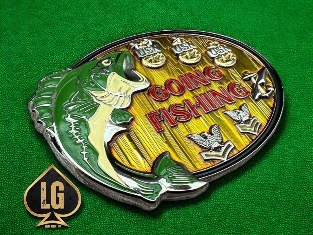 Going Fishing Challenge Coin | Recruiter Challenge Coin | Military Coin ...