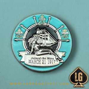 Chiefs and Coffee Mermaid Challenge Coin | Lady Goat | Navy Chief ...