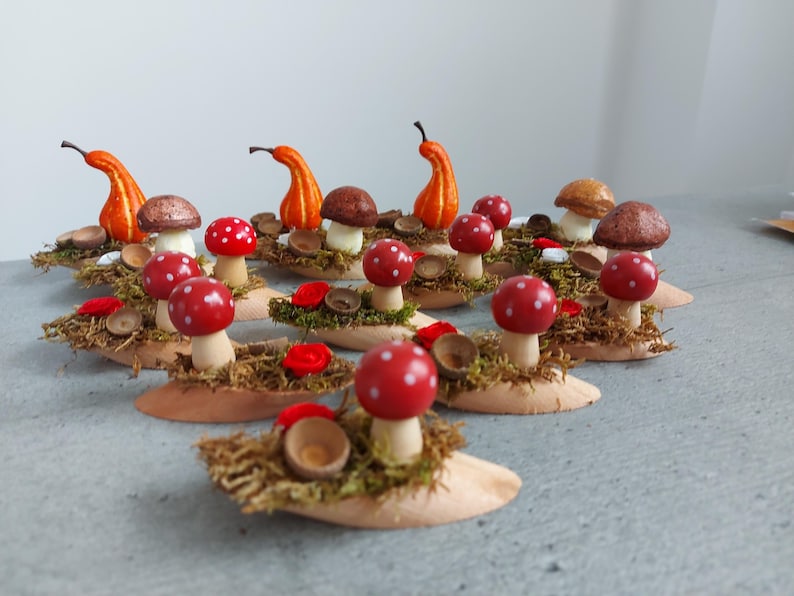 Mushroom on Pedestal, Autumn Decoration - Etsy