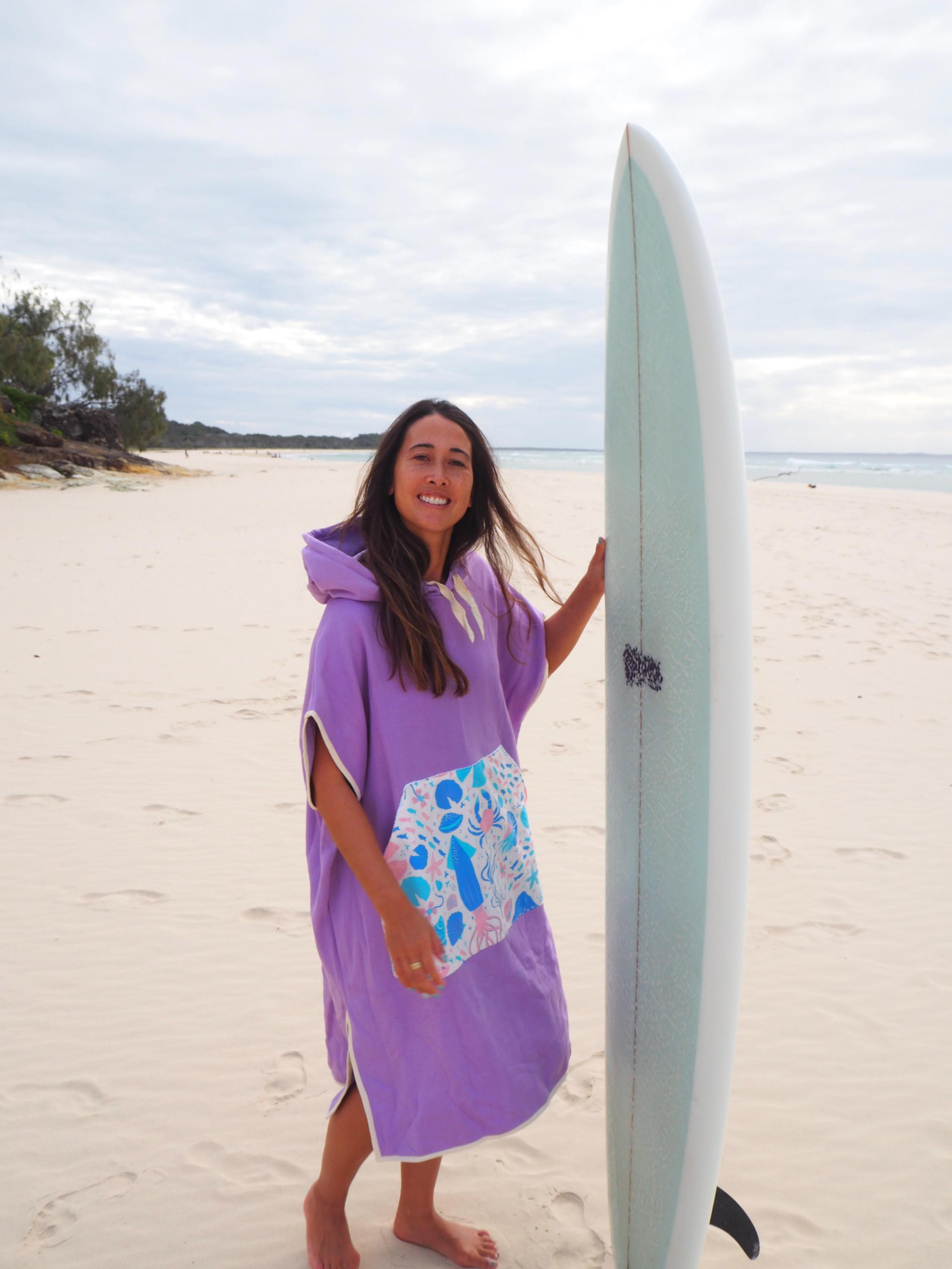 Salty Towels || Women's Surf Beach Changing Poncho || Island Purple ...