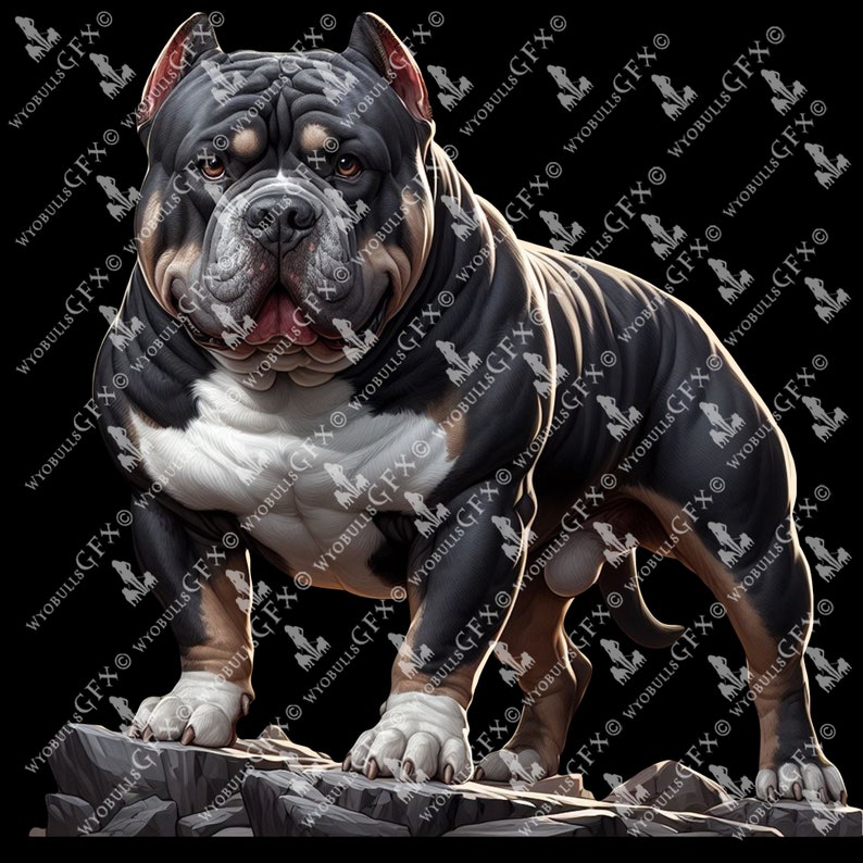 American Bully PNG Clipart: Dog Breed Graphics Pack (digital Download ...