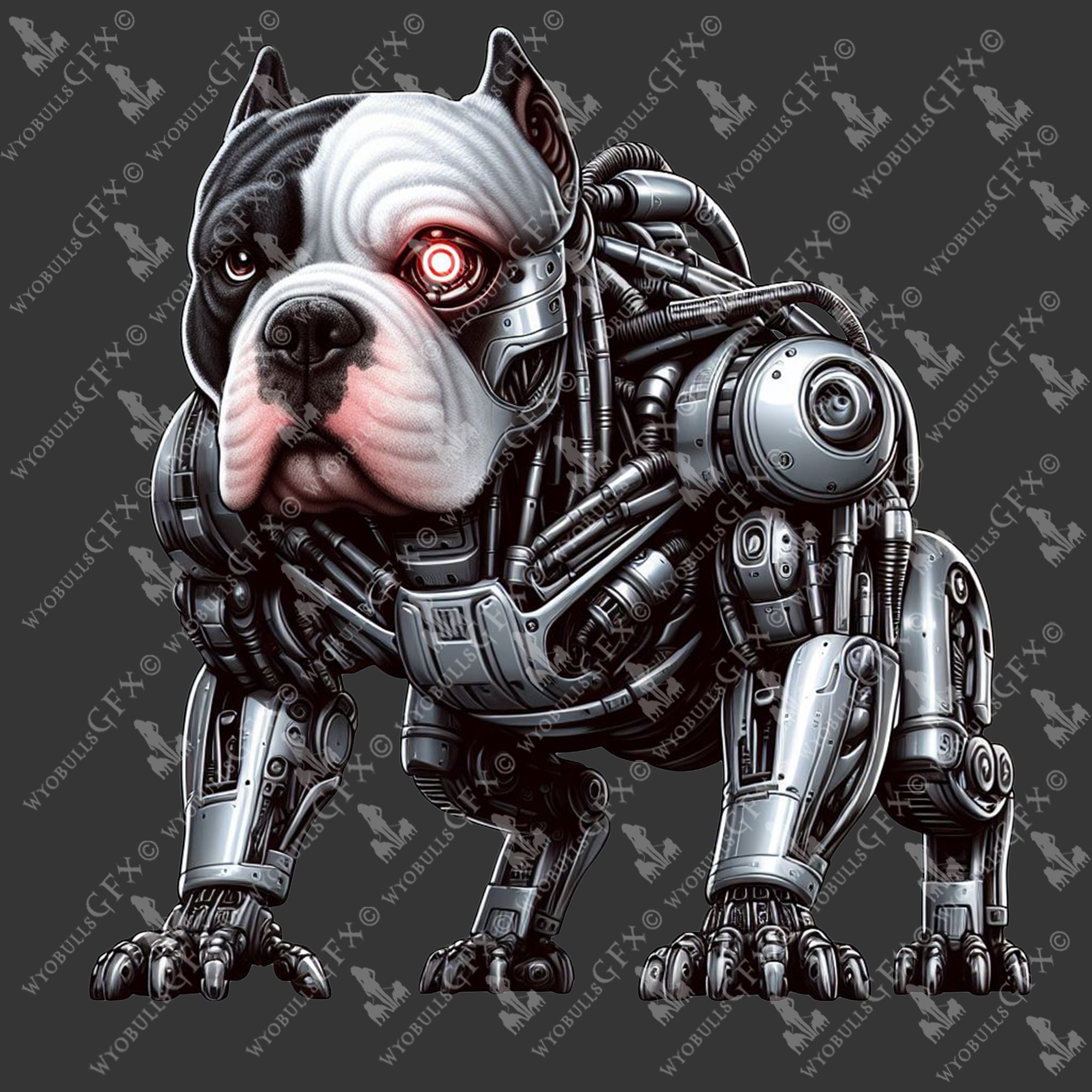 Robot American Bully 4 PNG Pack - Etsy