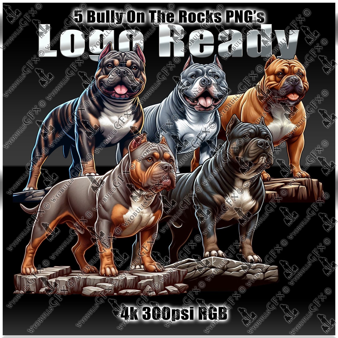 American Bully, on the Rock 5 Png's for Logos, Shirts, Prints, Etc. a ...