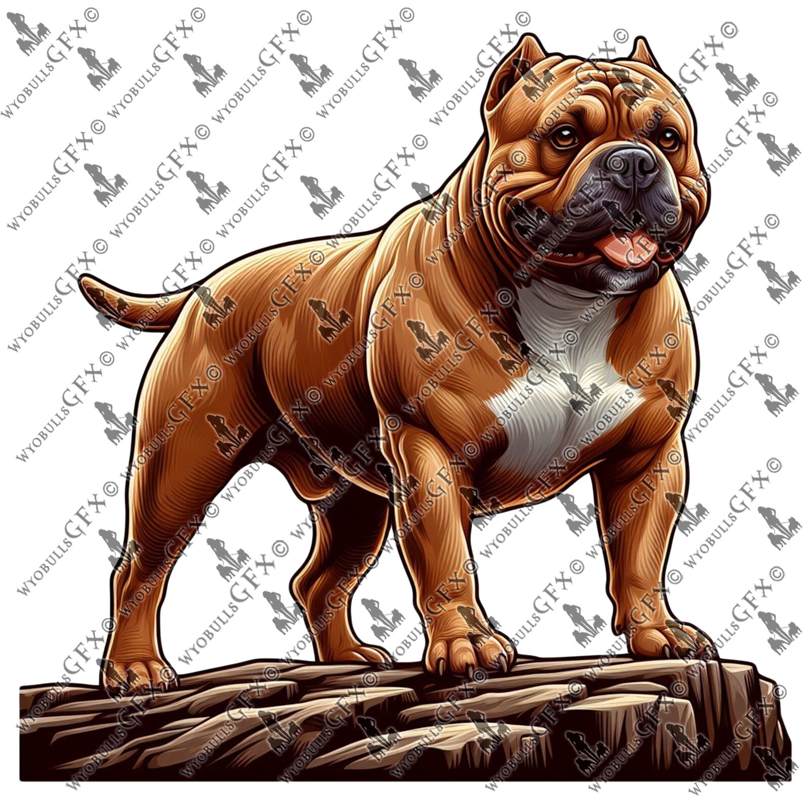 American Bully, on the Rock 5 Png's for Logos, Shirts, Prints, Etc. a ...