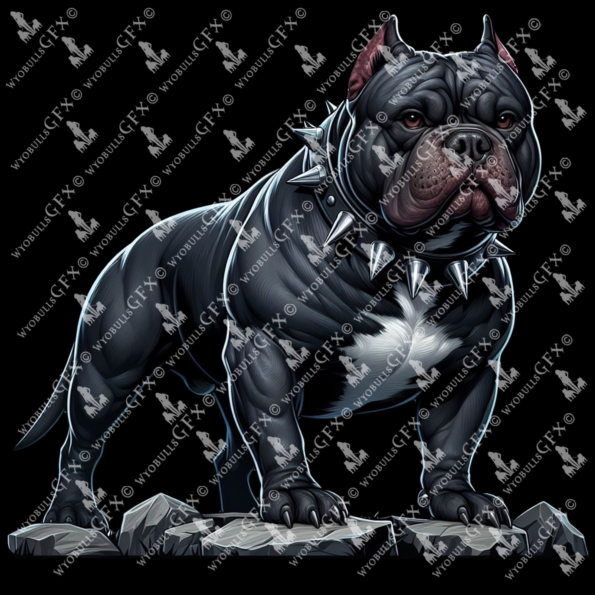 American Bully PNG Clipart: Dog Breed Graphics Pack (digital Download ...