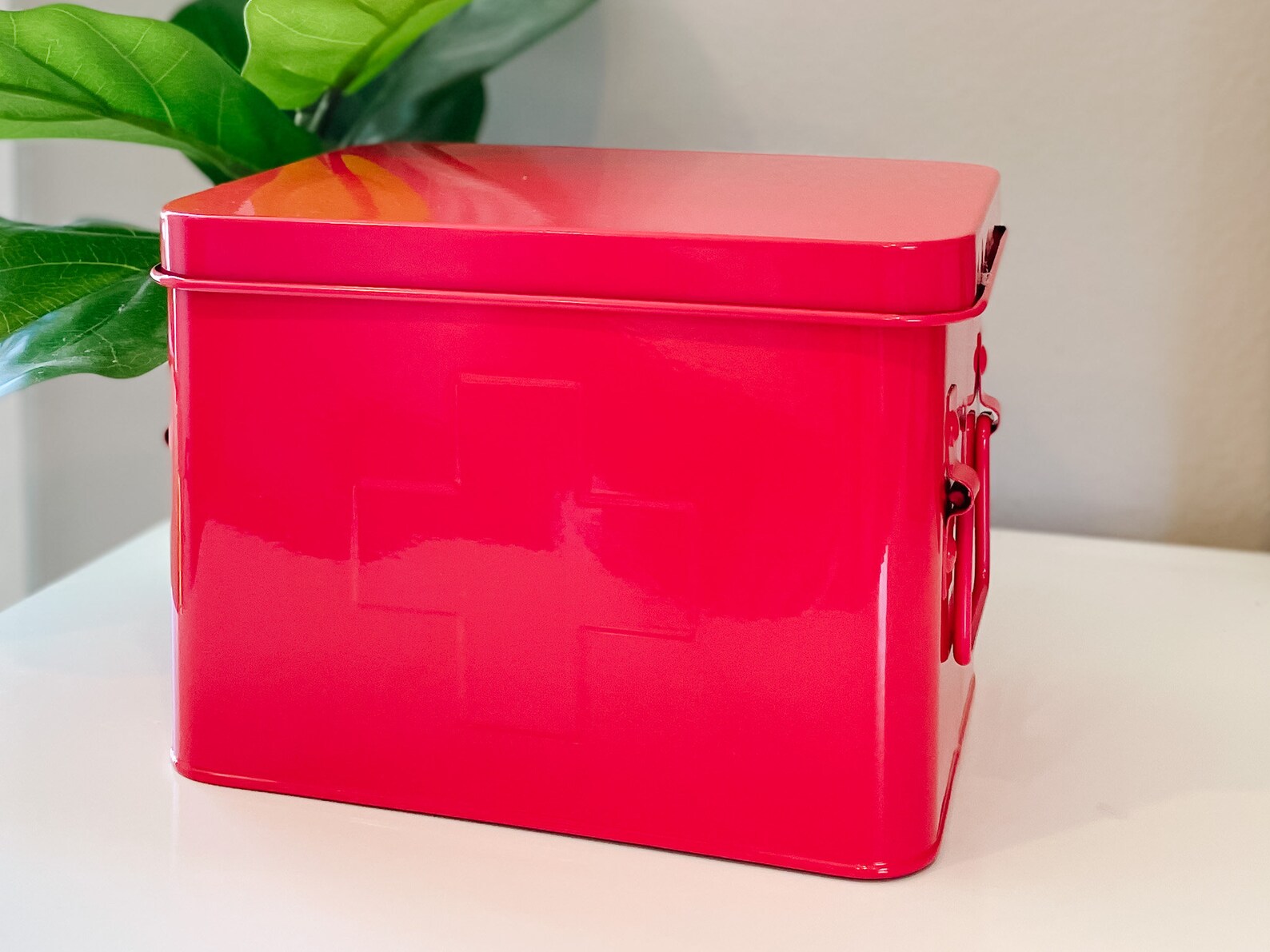 White Embossed Metal First Aid Kit With Compartments Medicine - Etsy