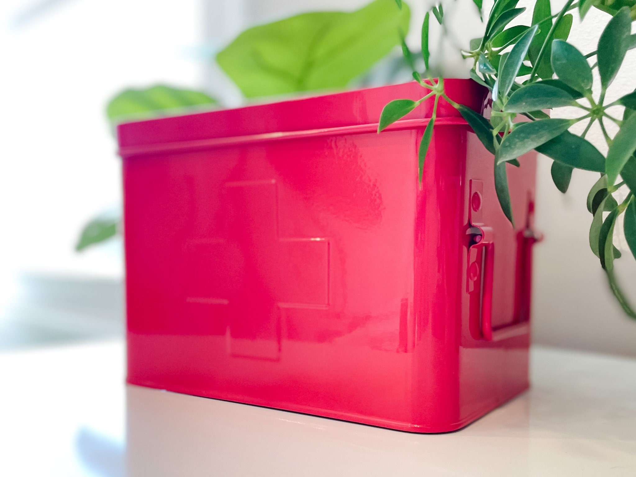 Red Embossed Metal First Aid Kit Medical Box With - Etsy