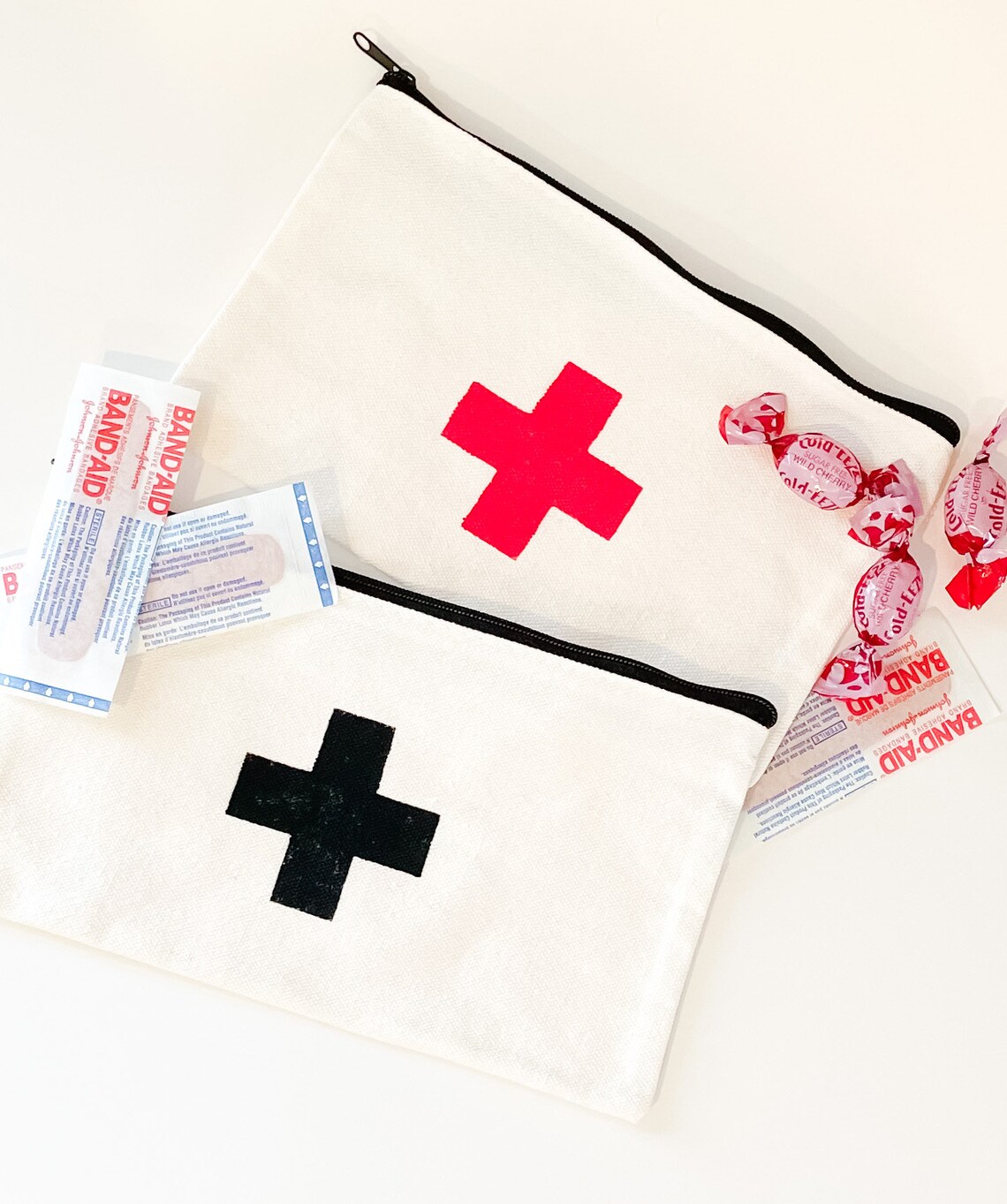 First Aid Kit Canvas Pouch Purse First Aid Swiss Cross | Etsy