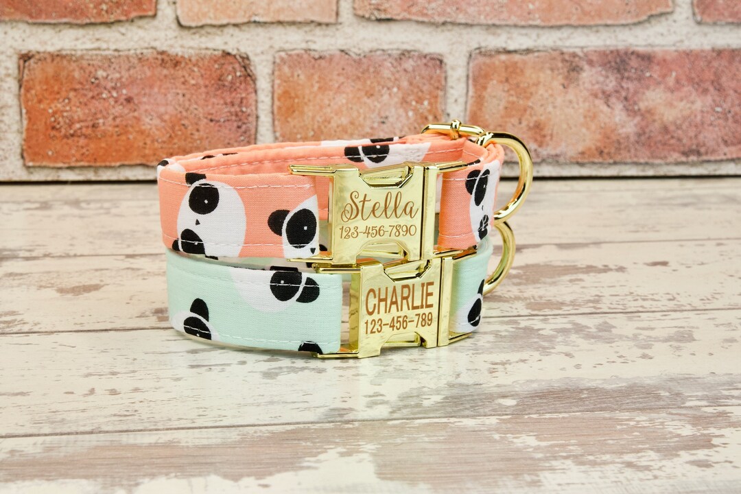 Cute Panda! Dog / Cat Collar & Leash | Metal or Plastic Buckle | HAND ...