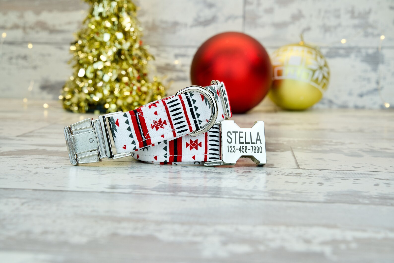 Christmas Style Dog Collar W/ Metal Buckle or Plastic, HAND MADE ...