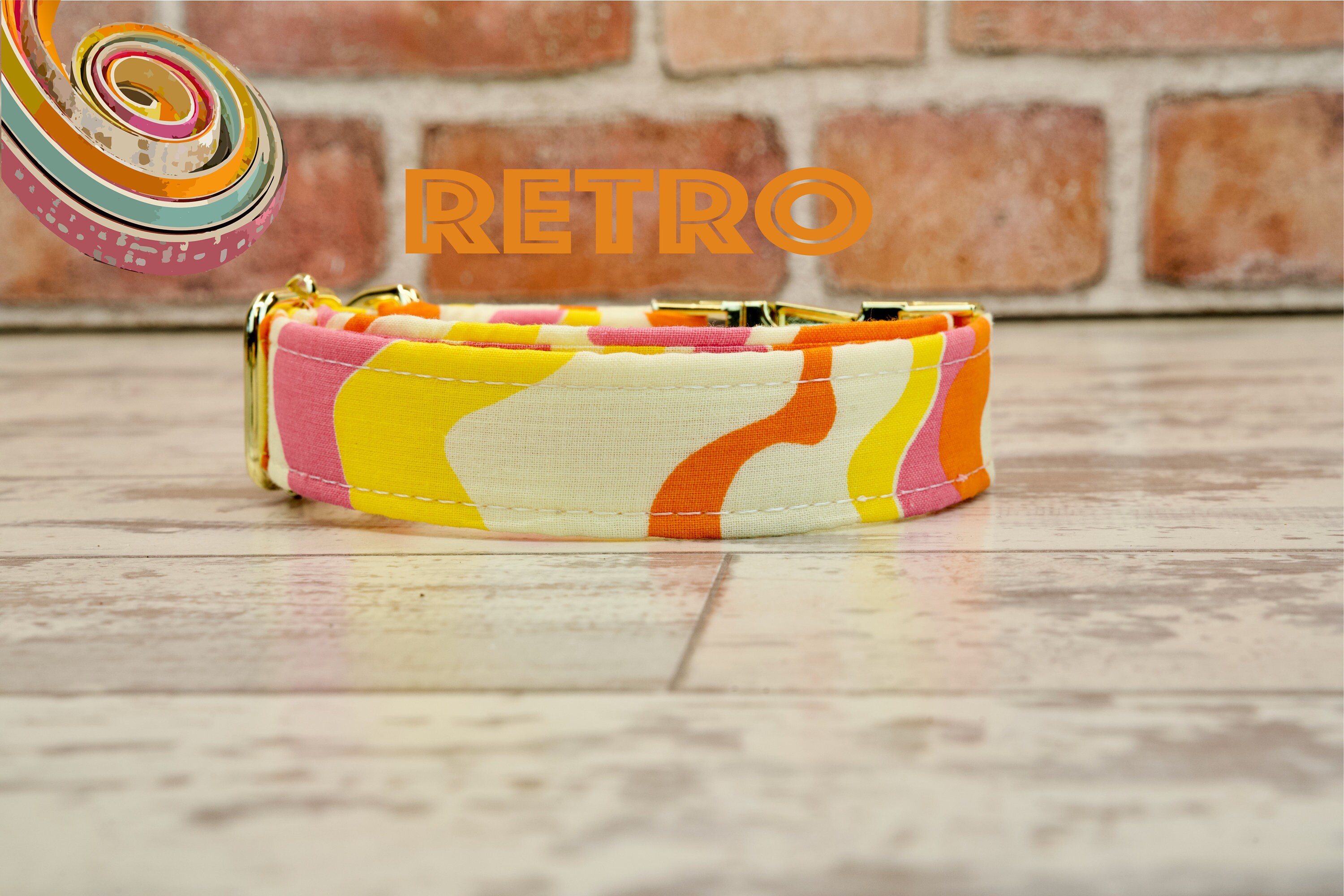 Retro Dog Collar, Laser Engraved Metal Buckle, Quick Release Buckle ...