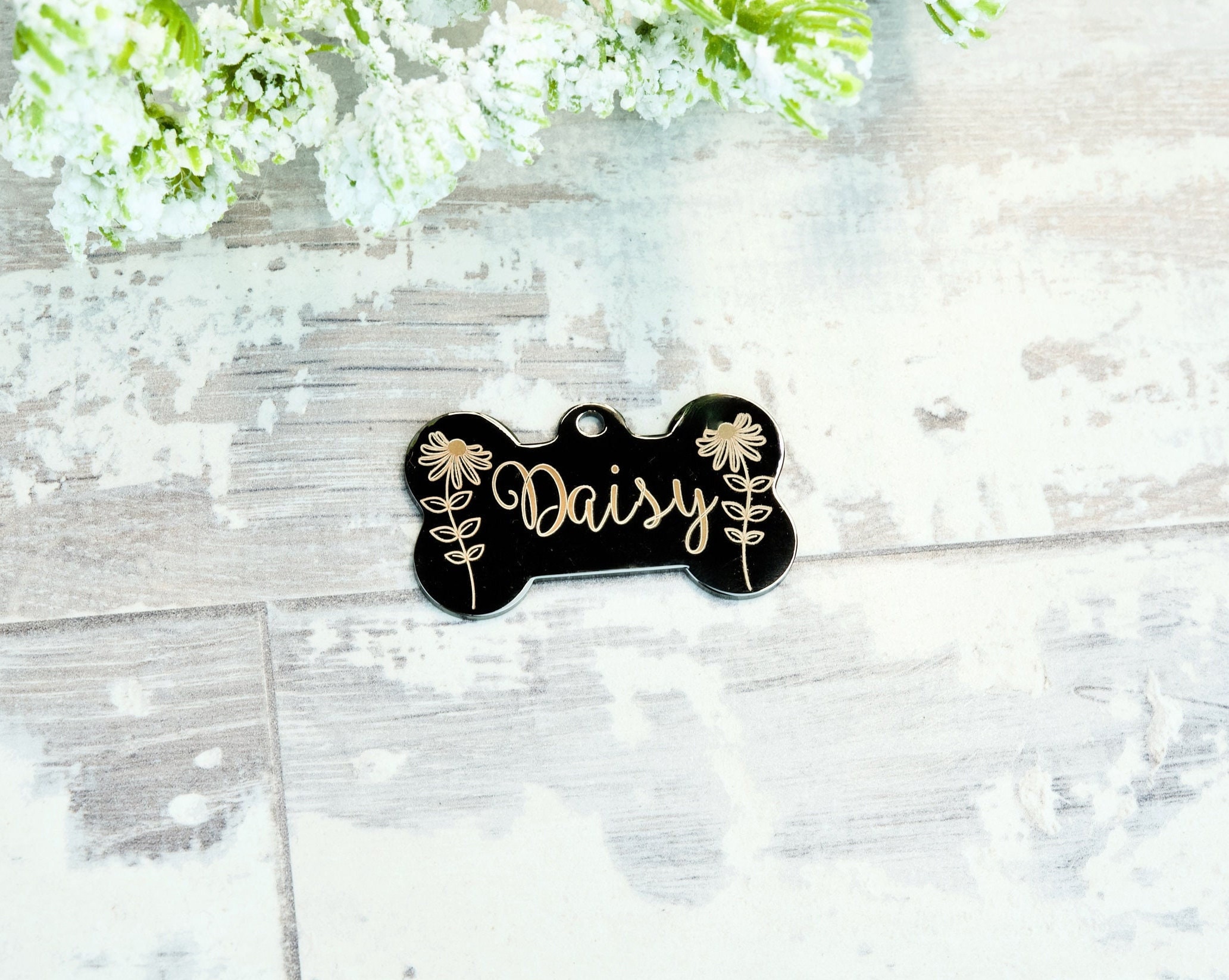 Gold/gun Black Stainless Steel Dog Tag Bone Shape Custom - Etsy