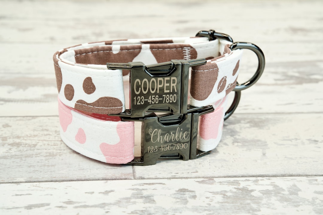 Cow Boy/girl Dog Style Dog or Cat Collar W/ Metal Buckle, HAND MADE ...