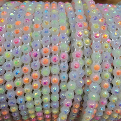 Beautiful SS8 Black AB Plastic Rhinestone Banding/decorative - Etsy