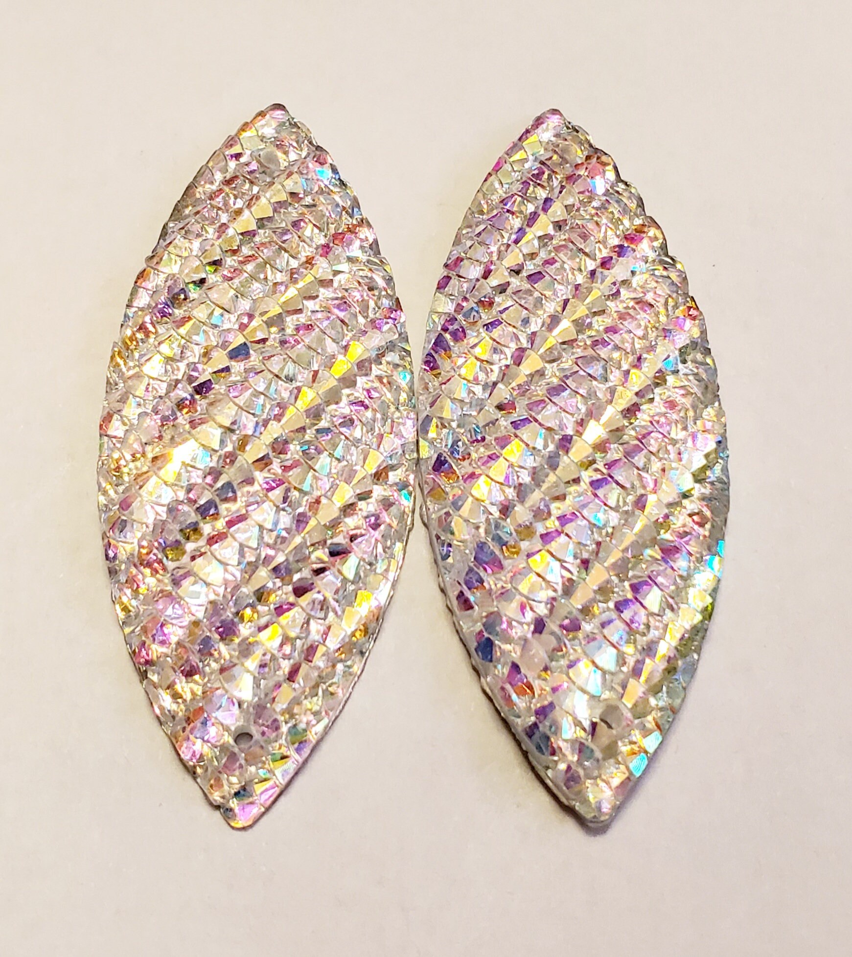 Pair or Complete Set of AB Acrylic Cabochons/cabs/beading | Etsy