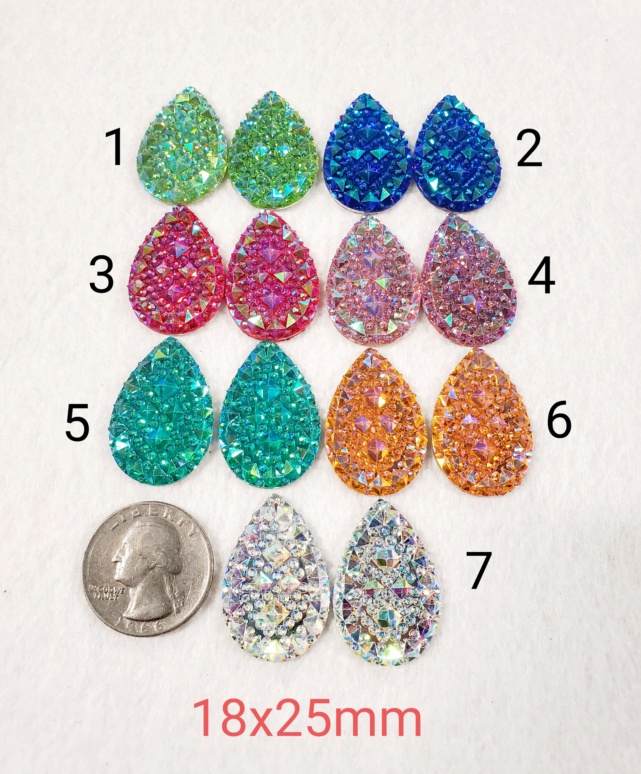 Beautiful Acrylic Cabochons/Native American Beading | Etsy