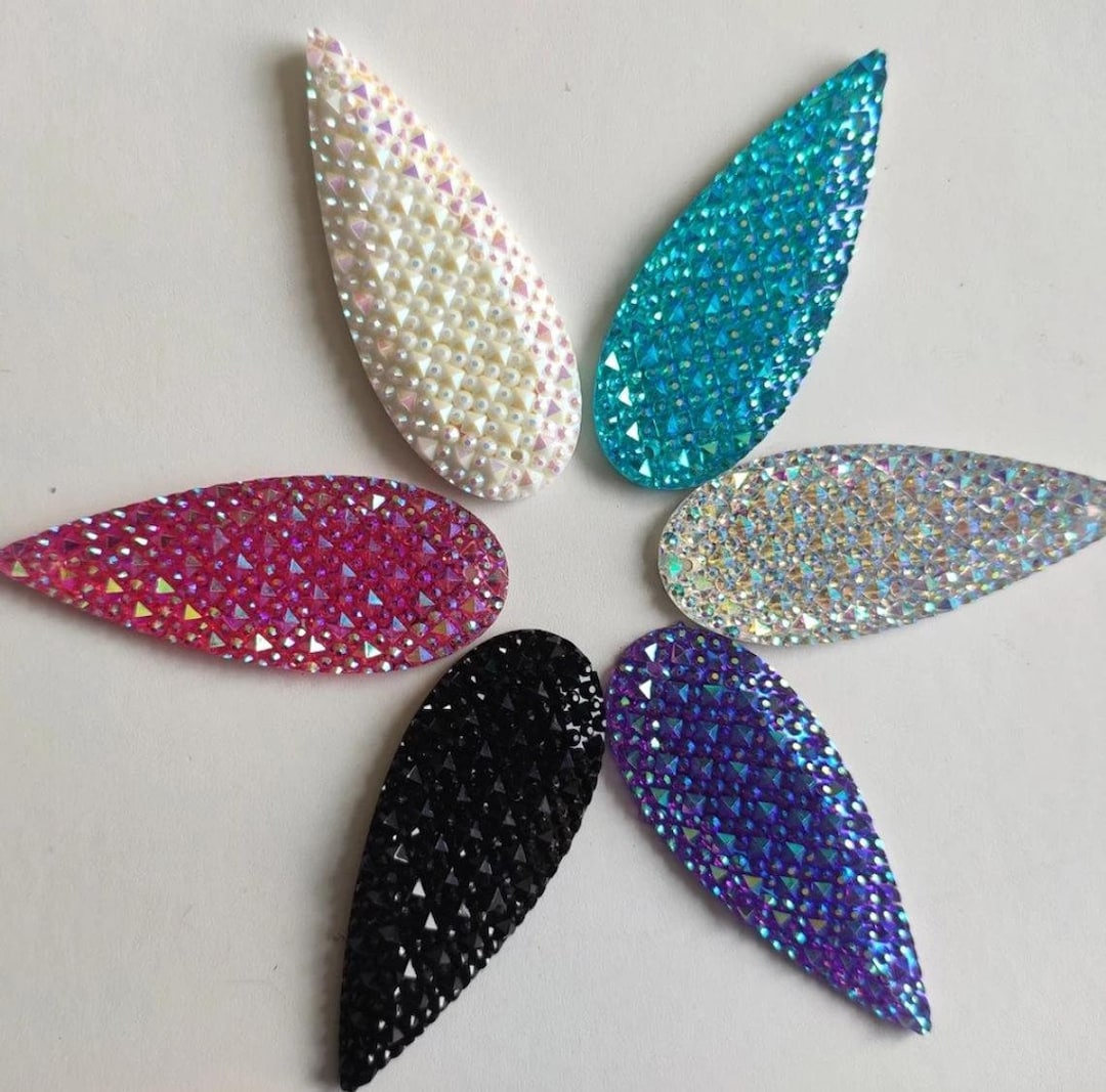 Pair of Huge Teardrop Acrylic Center/beading Supplies/beading ...