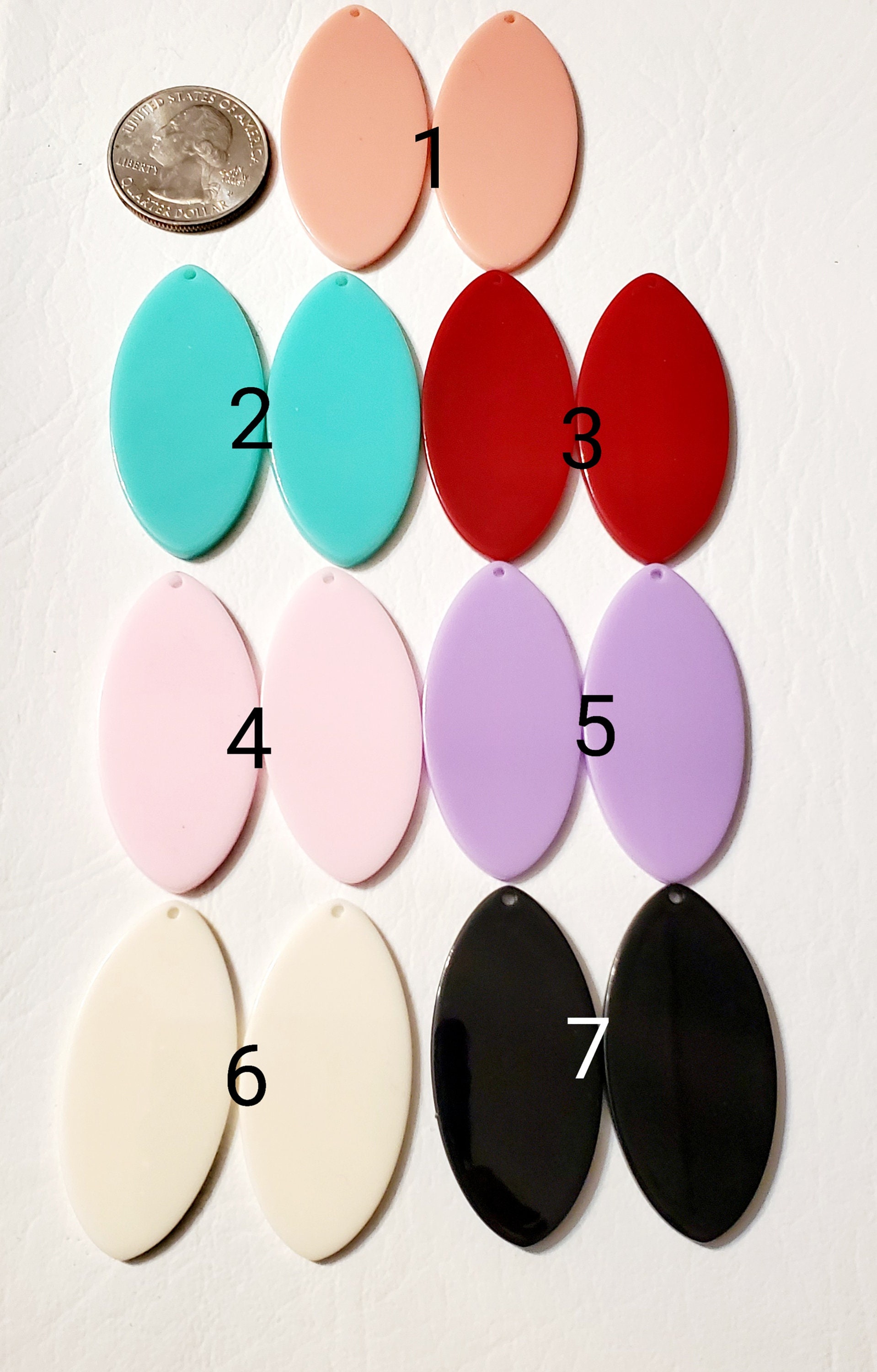 Beautiful Pair of Acrylic Slabs/beading Gems/beading Supplies/jewelry ...