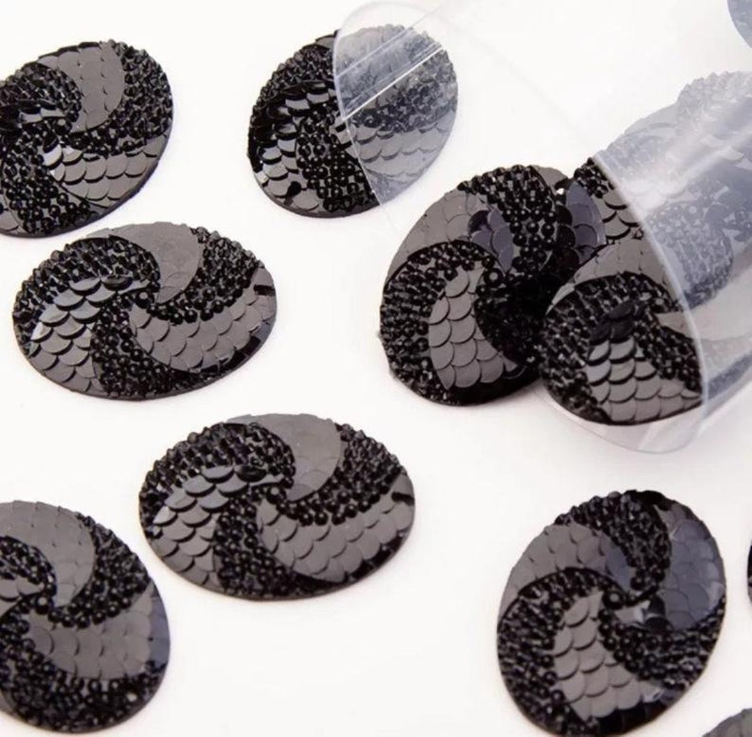 Assorted Shapes of Black Resin Centers for Beading/ Cabs/acrylic ...