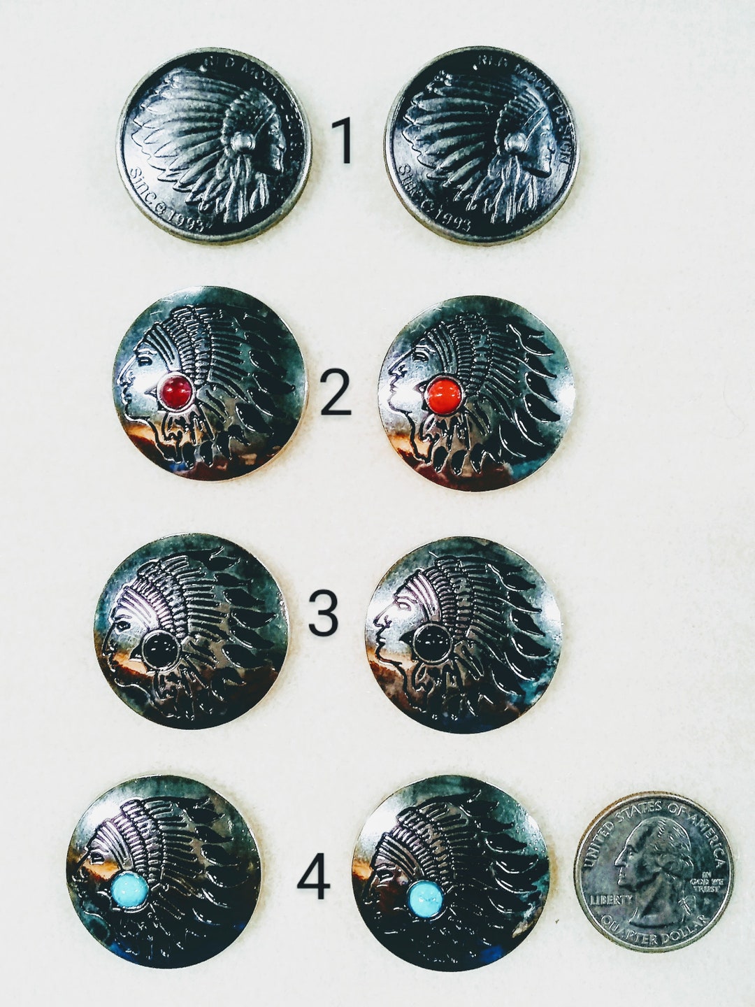 Beautiful Round 25mm Indian Head Conchos/metal Stamping/beading ...