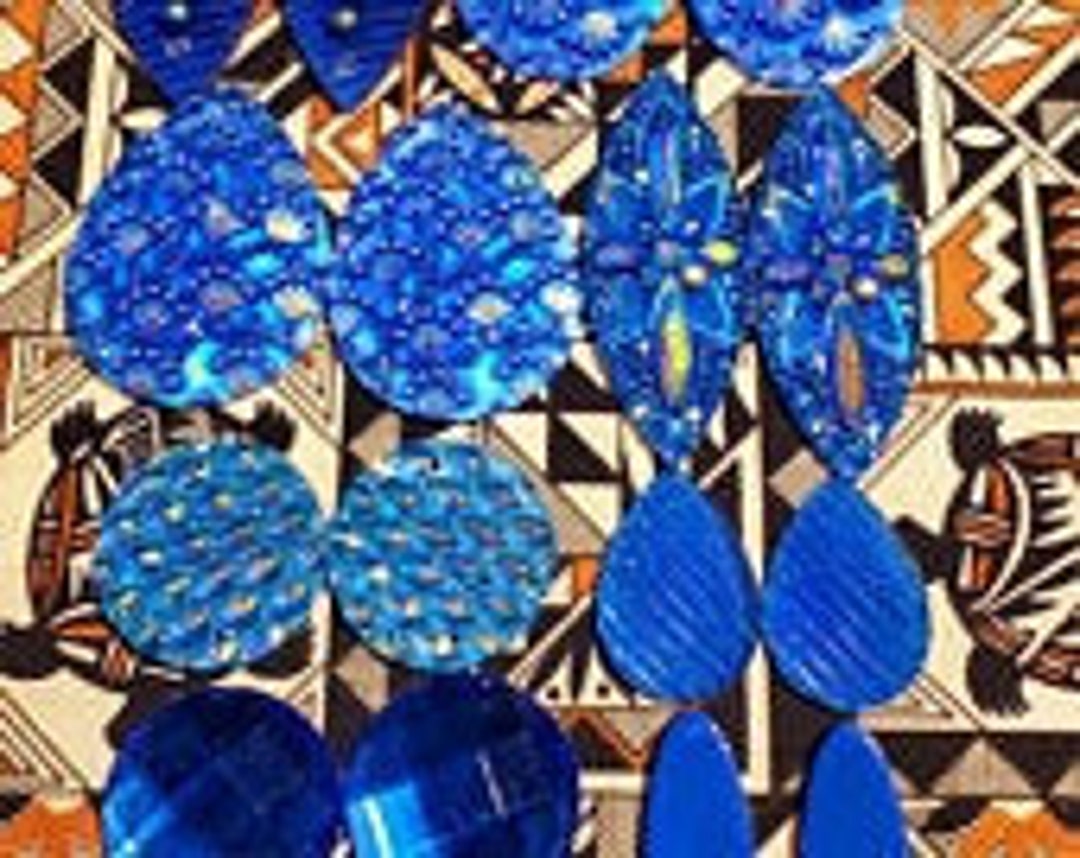 Assorted Royal Blue Cabochons/native American Beading Supplies/jewelry ...