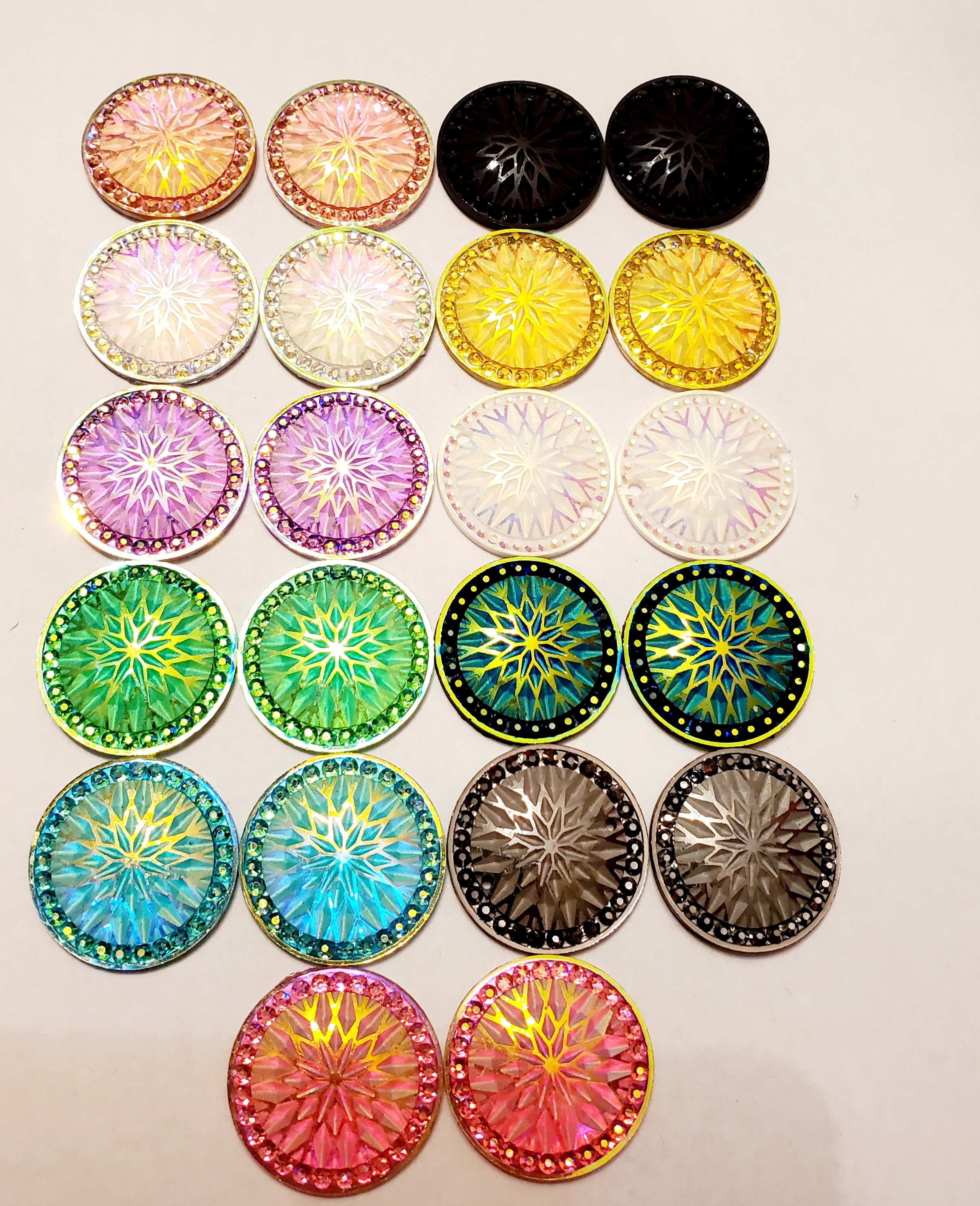 Set of Beautiful Cabochons/acrylic Centers/cabs/gems/beading - Etsy