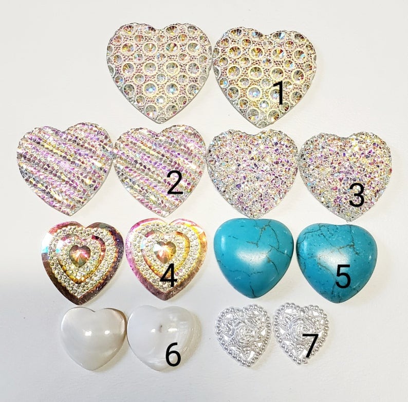 Variety of Heart Shaped Cabochons/jewelry Making/beading | Etsy
