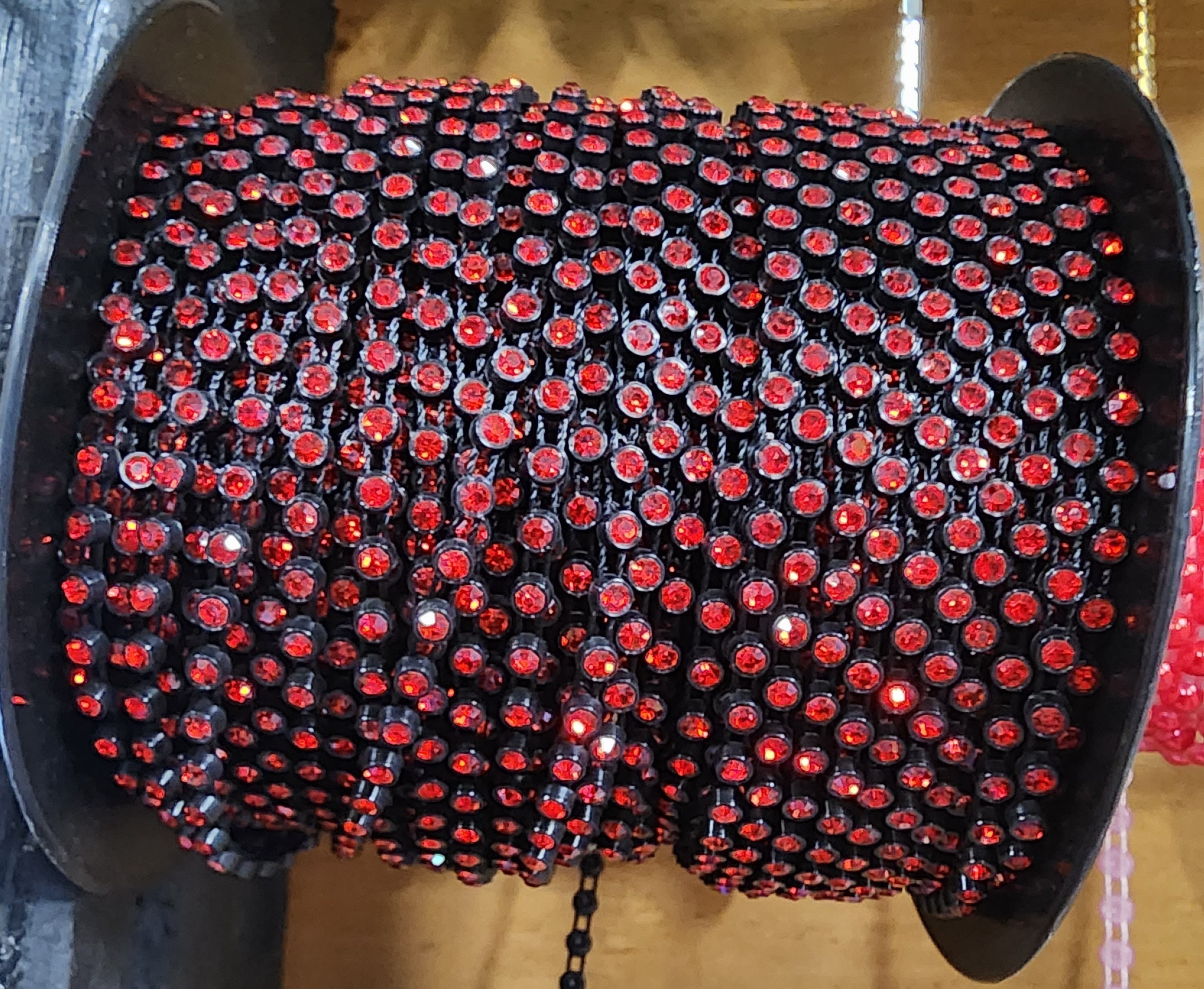 Beautiful SS8 Plastic Red on Black Banding/decorative Trim ...