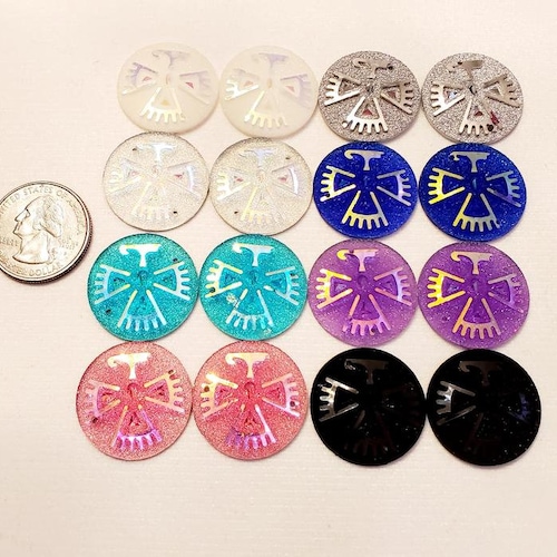 Variety Set or Pair of 25 Mm Thunderbird Cabochons/native | Etsy