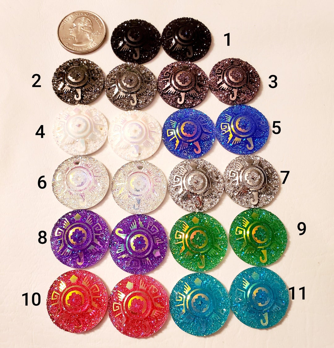 Native American Turtle Cabochons/tribal Resin Centers/circle Cabochons ...