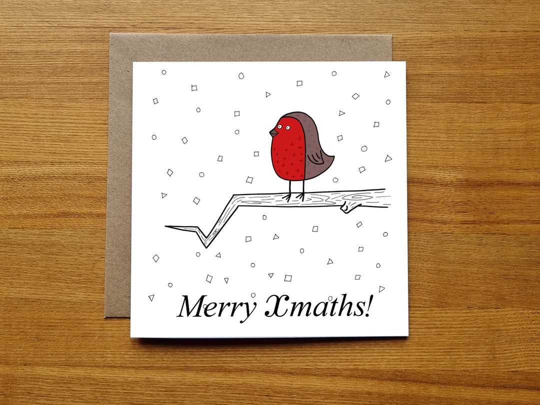 Maths Christmas Card Funny Mathematics Xmas Xard for - Etsy