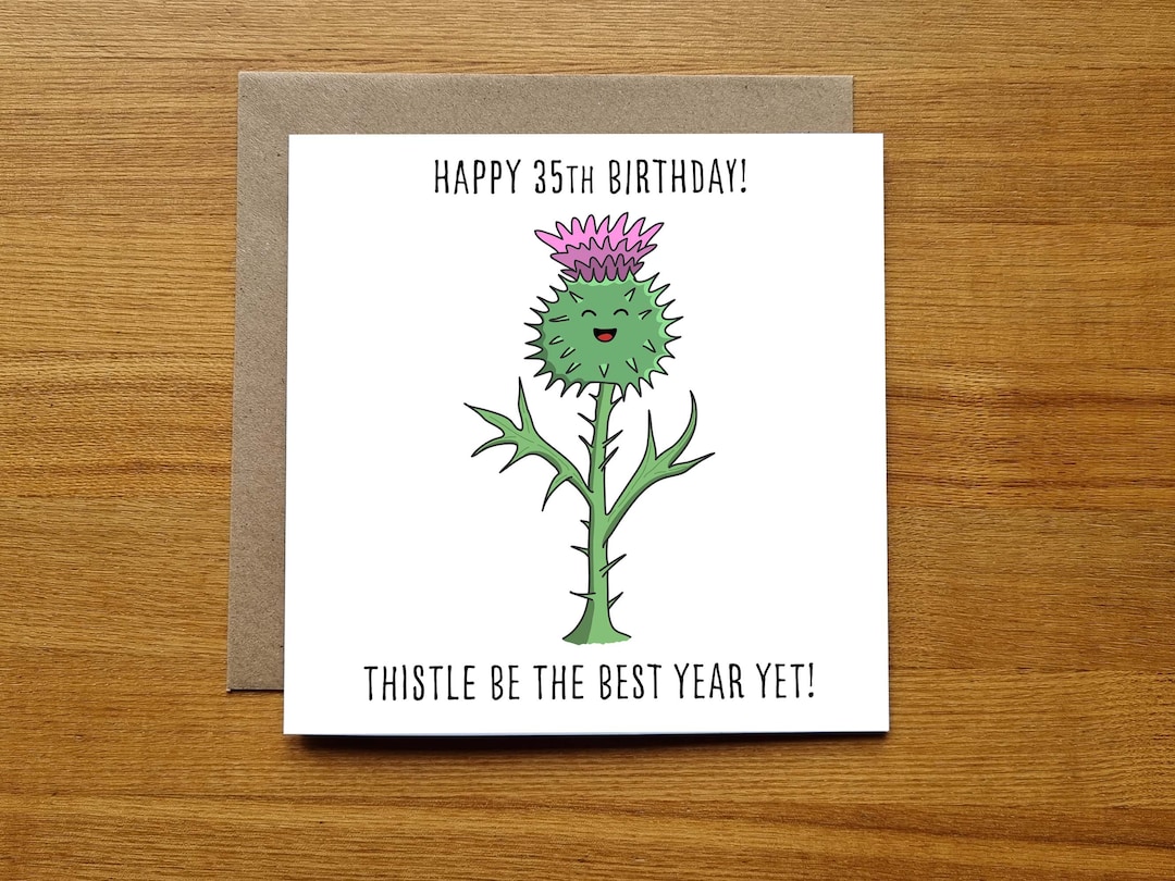 Funny 35th Birthday Card Quirky Card for 35 Year Old - Etsy
