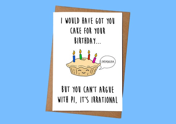 Funny Maths Birthday Card Card for Mathematicians Maths - Etsy UK