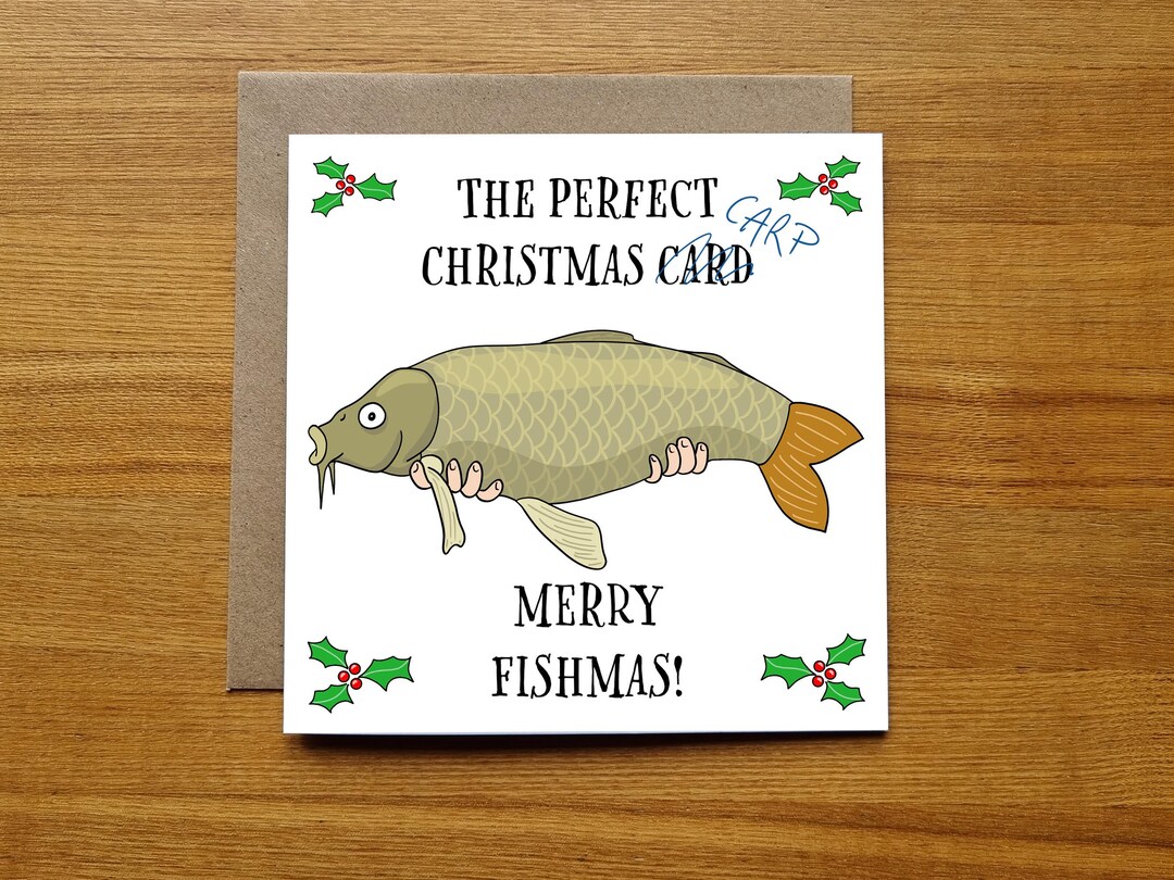 Funny Fishing Christmas Card - the Perfect Chrismas CARP - Etsy UK