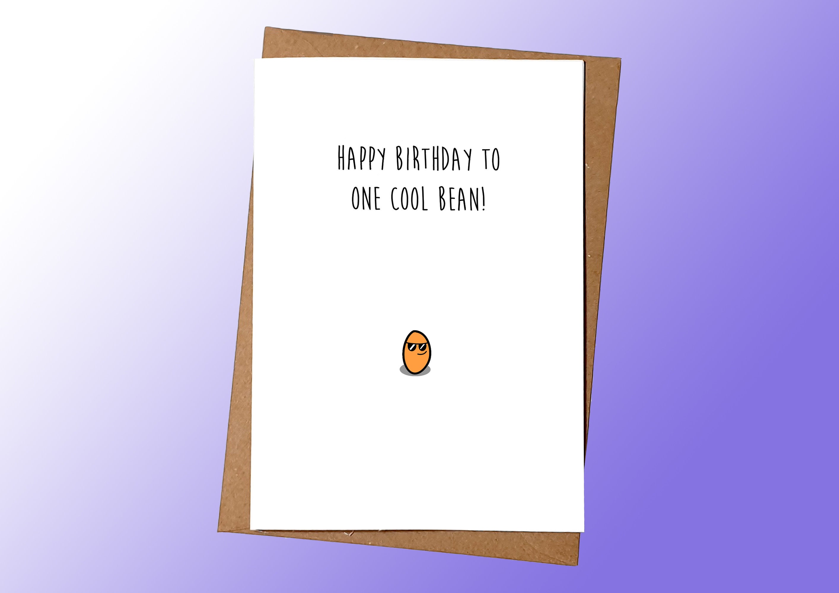 Happy Birthday To One Cool Bean Birthday Card For Baked | Etsy