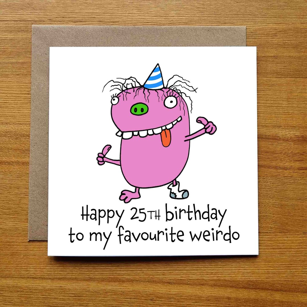 Funny 25th Birthday Card for Her - Etsy