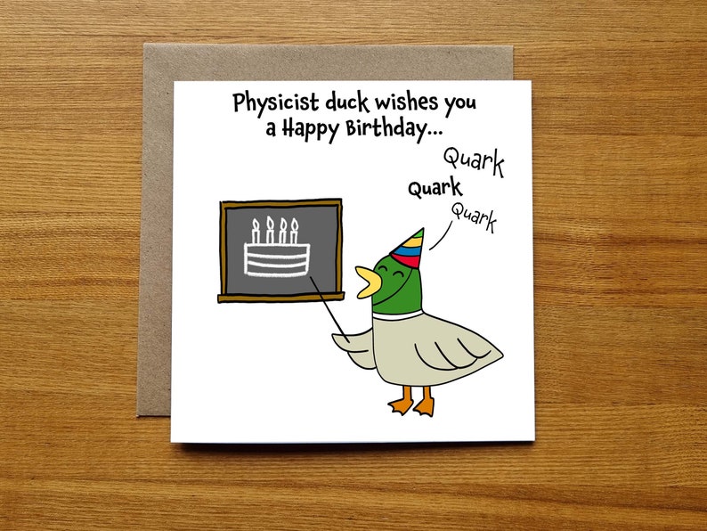 Physics Birthday Card Funny Science Birthday Card - Etsy