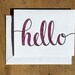 Hello Greeting Card Hand Drawn With Personalized Envelope - Etsy