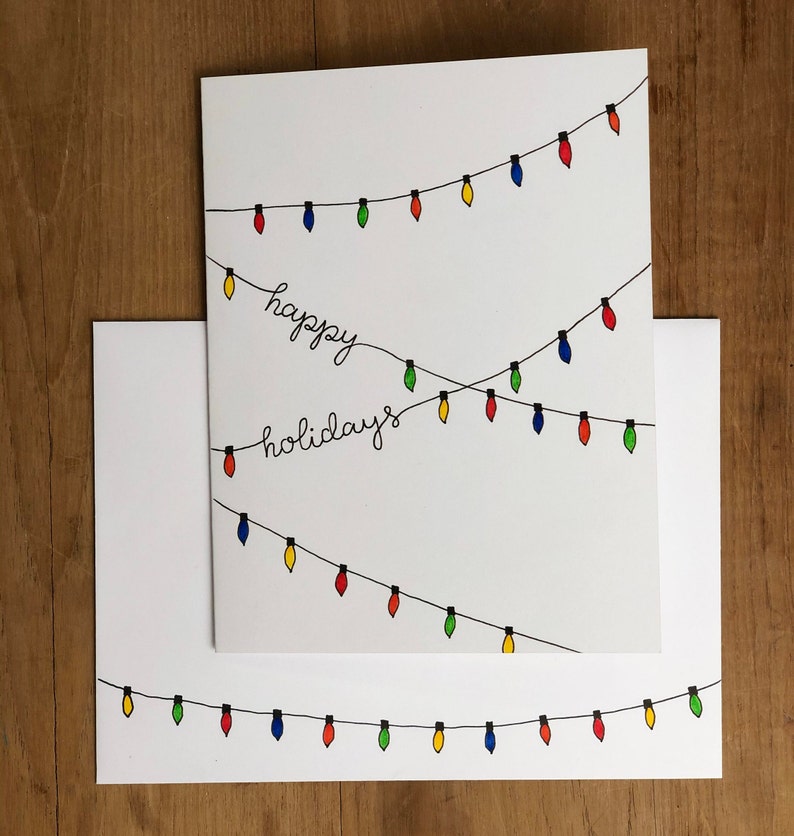 Happy Holidays Greeting Card | Hand Drawn With Personalized & Decorated ...