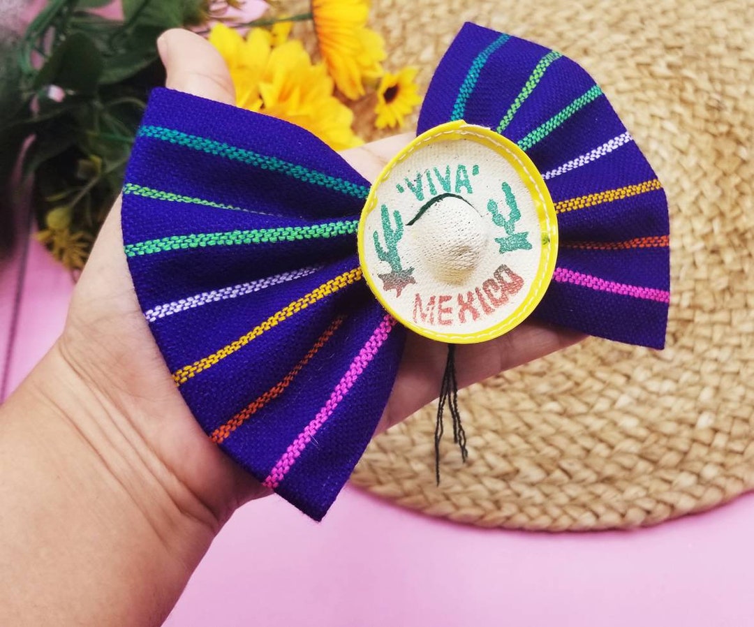 Mexican Hair Bow, Serape Hair Bow, Purple Hair Bow, 5 De Mayo Hair Bow ...