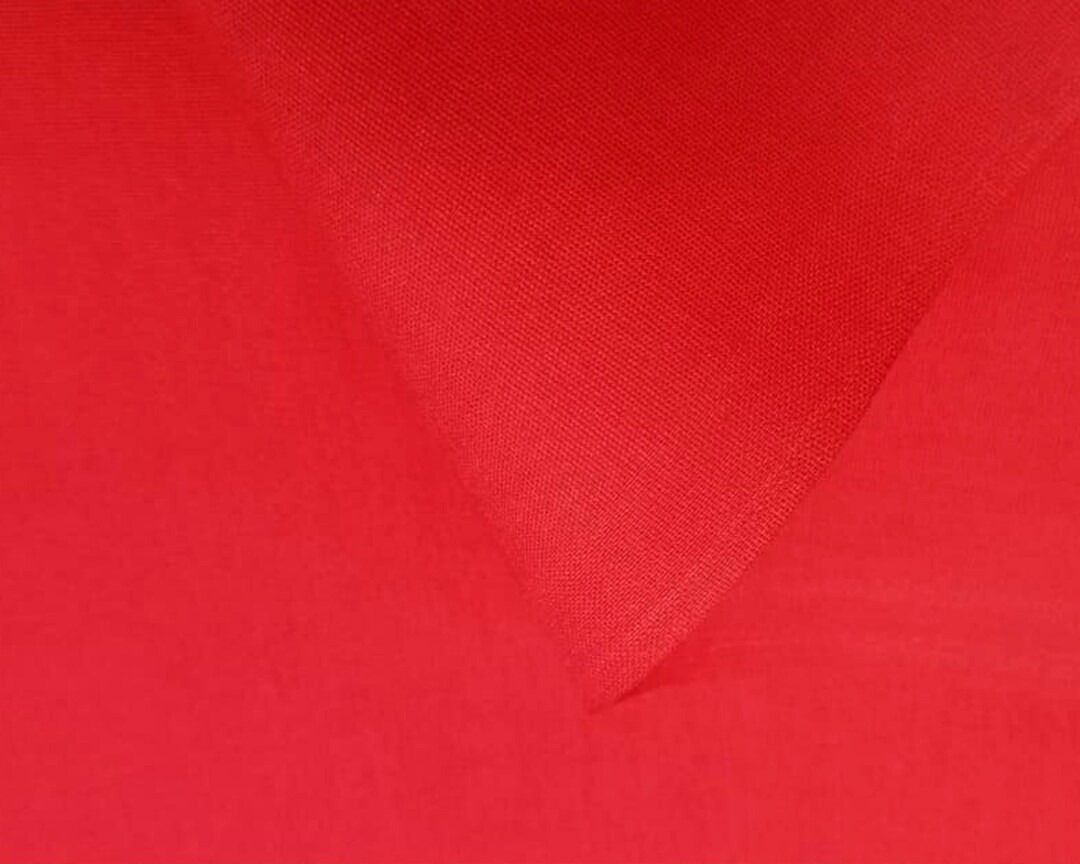 Solid Red Fabric, Cotton Polyester Fabric, Polyester Cotton Fabric, Red ...