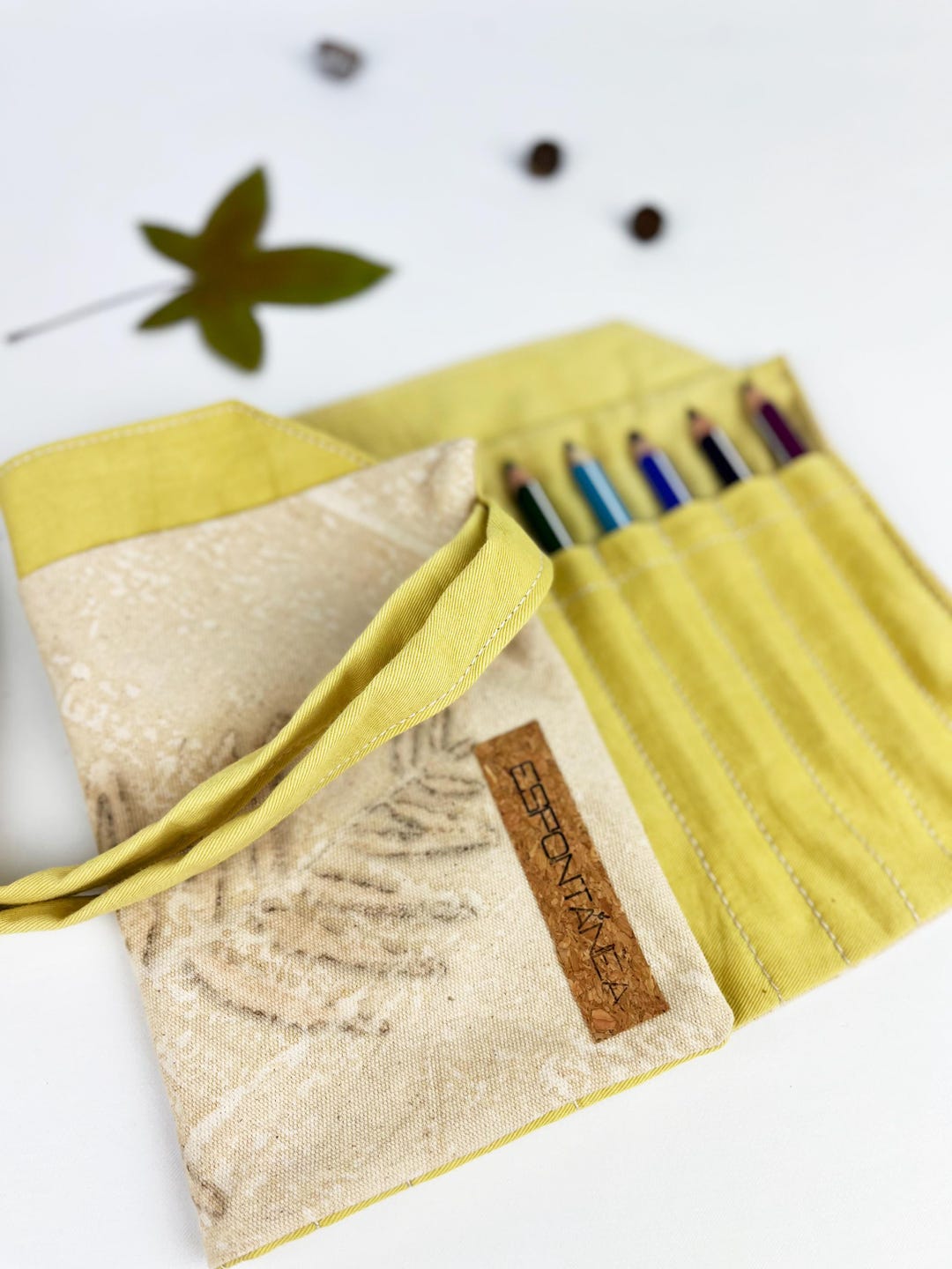 Natural Dye Roll Up, Canvas Tool Roll, Artist Pencil Roll, Ecoprint ...