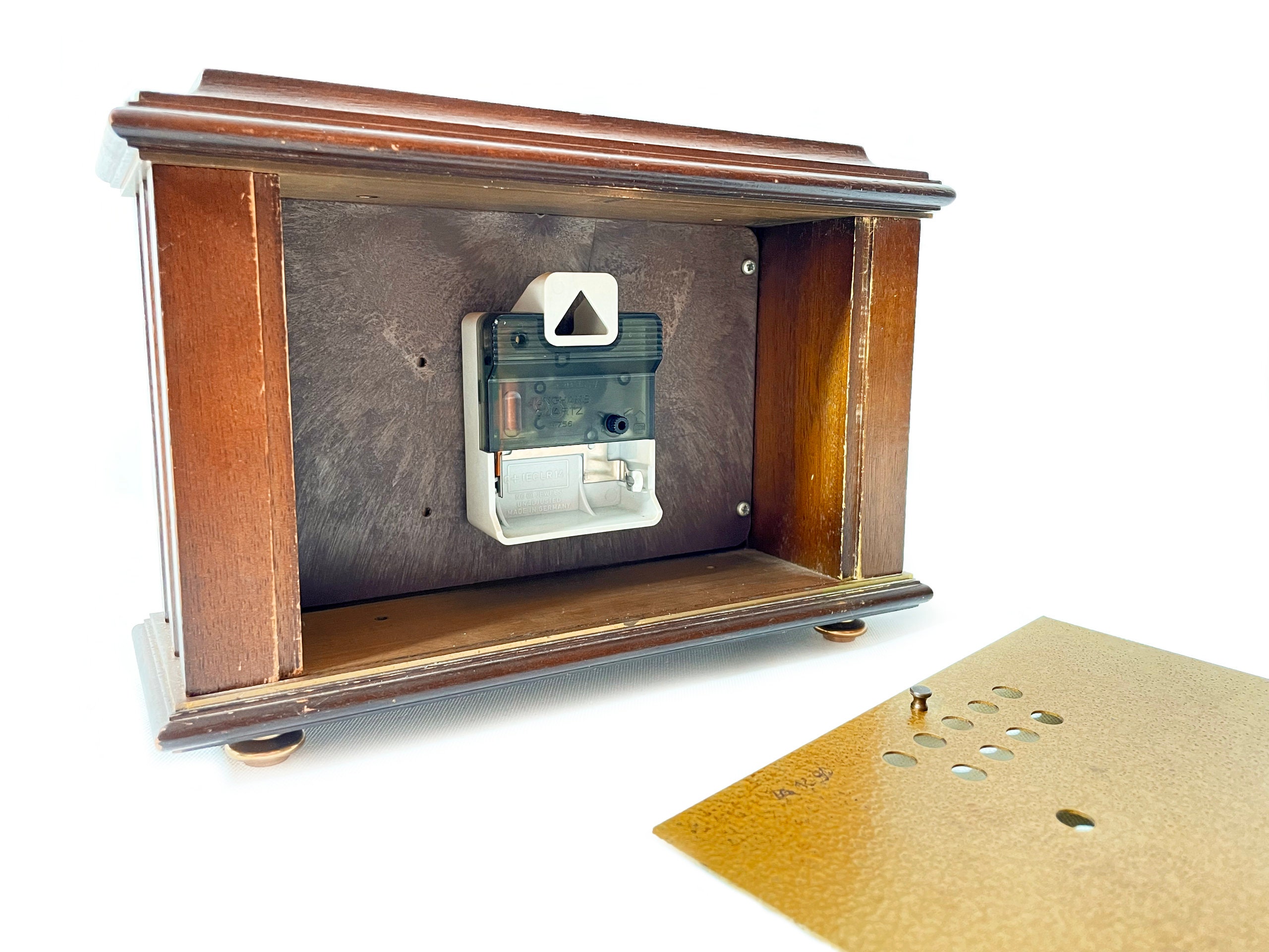 Vintage HERMLE Germany Mantel Clock, Wooden Desk Clock Shelf Table ...