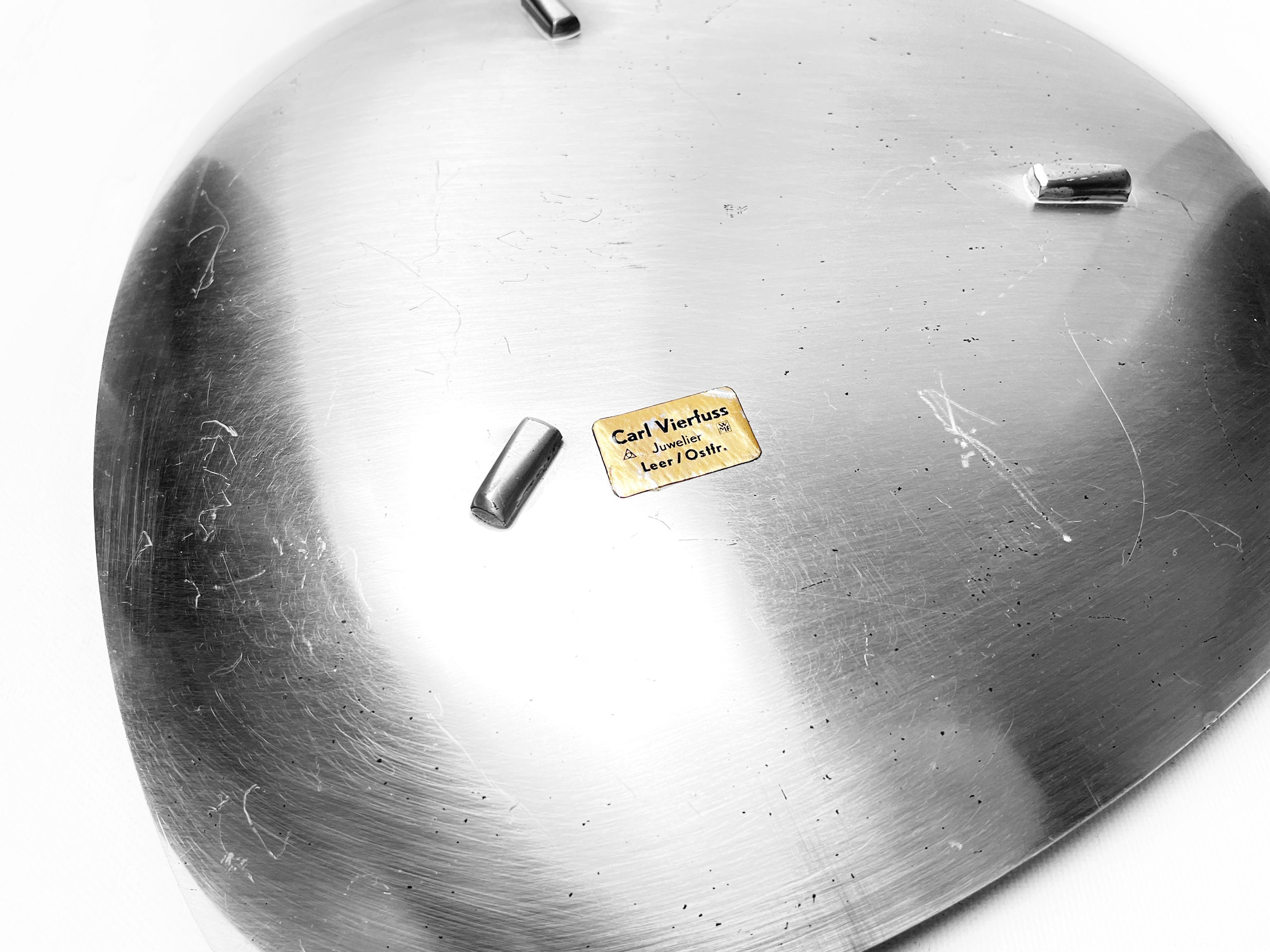 Large Mid Century Modern WMF IKORA Bowl Plate Silver Plated Brass ...