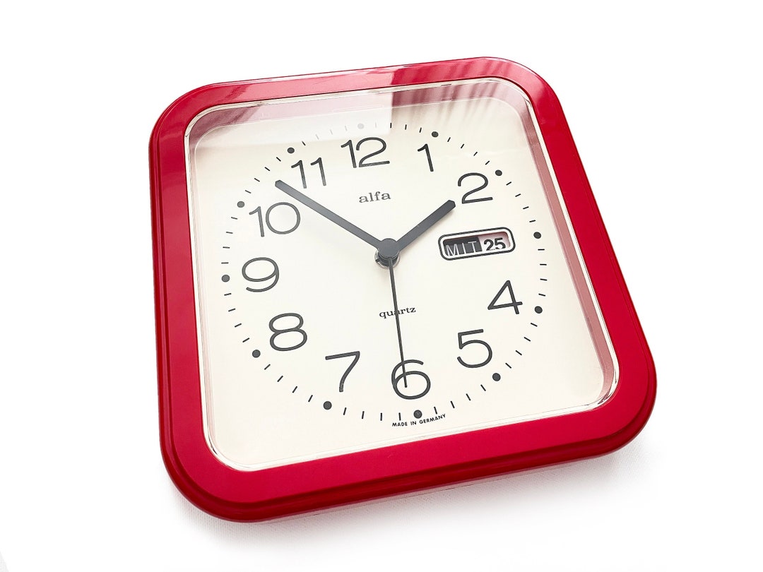 Vintage 1970s Space Age Clock ALFA GERMANY Plastic Wall Clock ...